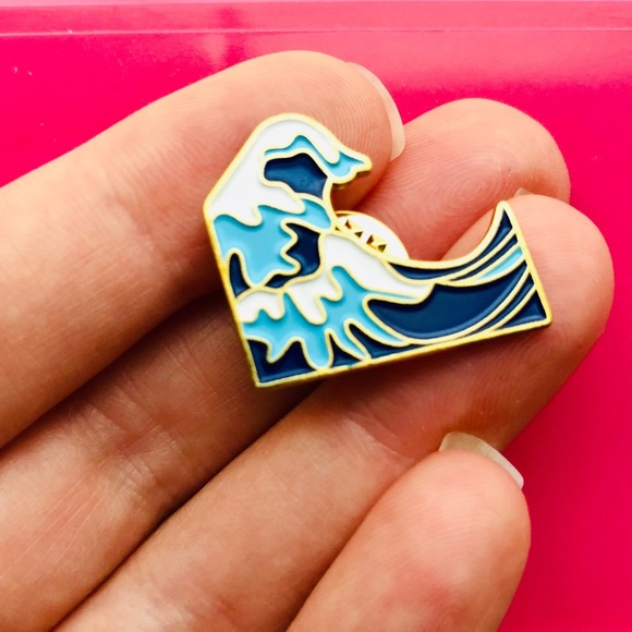 Jewelry | The Great Wave Enamel Lapel Pin Hokusai | Poshmark
